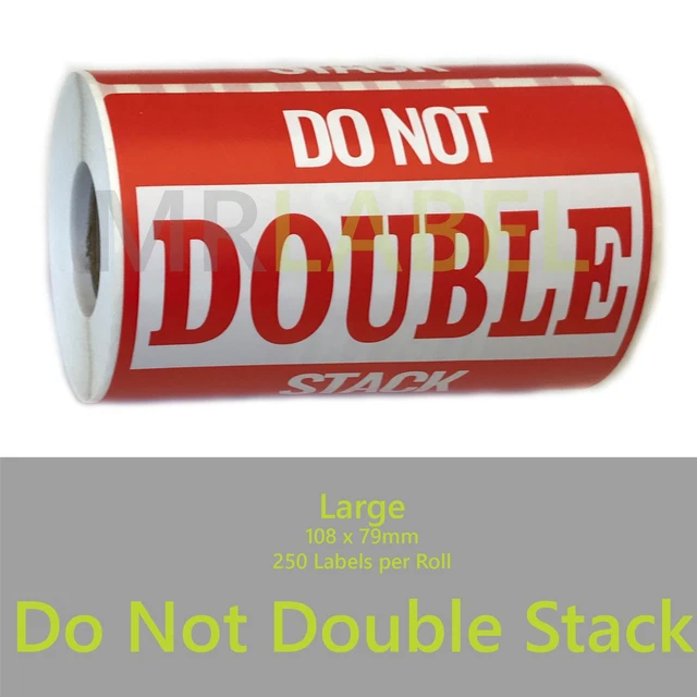 MR-LABEL DO NOT Double Stack Notice Warning Parcel Packing Roll Labels ...