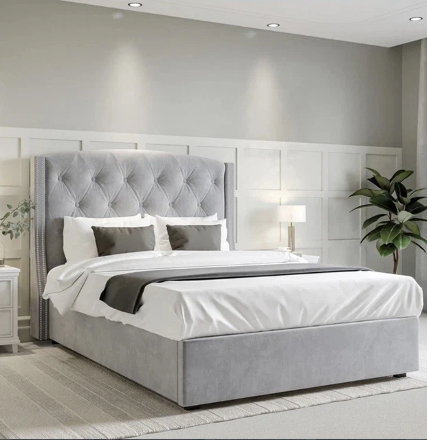 KING SIZE OTTOMAN Storage Bed With Headboard - Safina £134.86 - PicClick UK