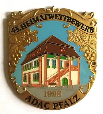 PLAKETTE ADAC PFALZ 43. Heimatwettbewerb 1998 Emblem Medaille ...