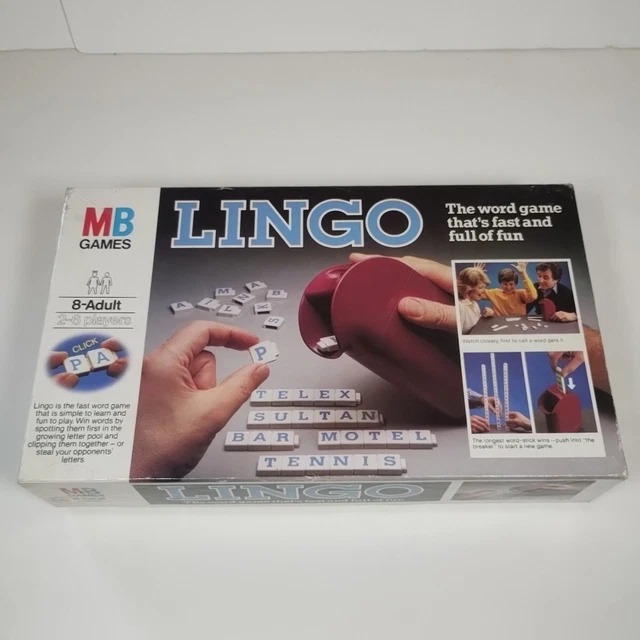 MB GAMES &LINGO& Game - Vintage 1982 - 100% Complete - Fast Paced Word ...