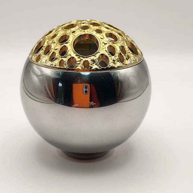 STUART DEVLIN FOR Viners Moon violet Bowl 1970s stainless steel with ...