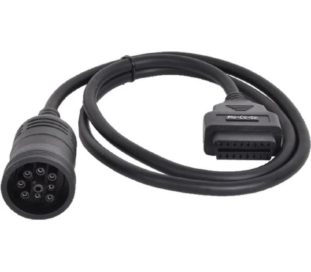 TRUCK DIAGNOSTIC CONNECTOR J1939 9 Pin to OBD2 OBD 16 Pin Cable (1m/39 ...