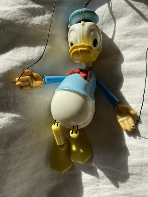 VINTAGE WALT DISNEY Productions Donald Duck Hong Kong Marionette String ...