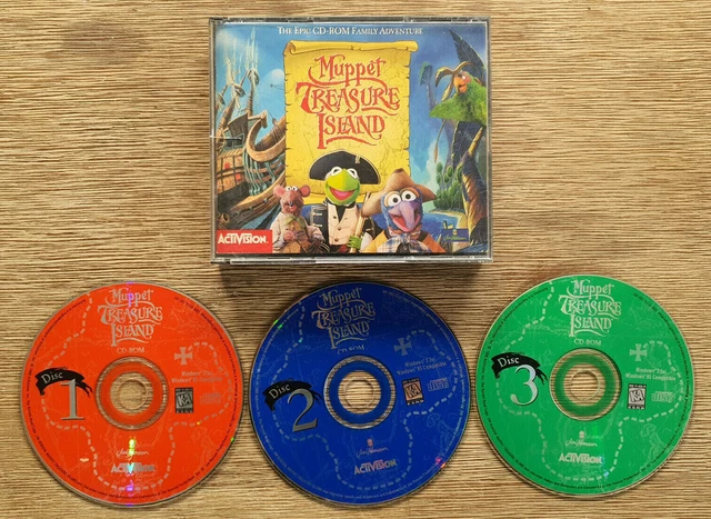 MUPPET TREASURE ISLAND PC CD ROM Game Activision Windows 3.1 And ...