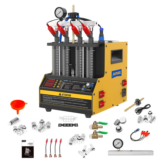 AUTOOL ULTRASONIC FUEL Injector Tester Cleaner Gasoline Injector ...