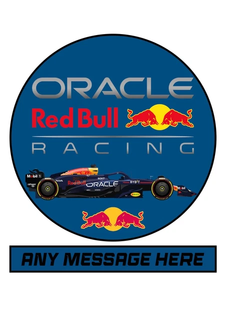 PERSONALISED RED BULL Racing F1 Formula 1 7.5" Edible Icing Sheet Cake ...