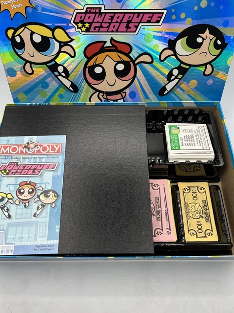 THE POWERPUFF GIRLS Monopoly Vintage 2001 Cartoon Network Game Board ...