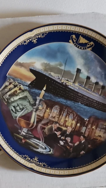 TITANIC PLATE. THE Smoking Room. certificate and box. james griffin £22 ...
