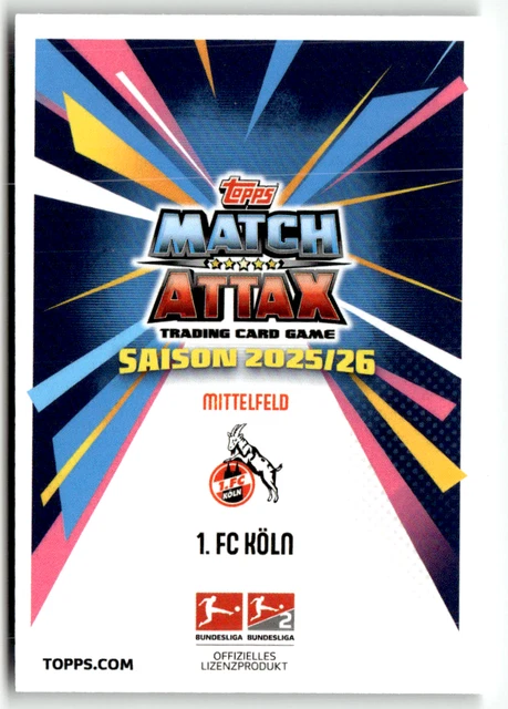 TOPPS MATCH ATTAX Bundesliga 2025-26 N° 390 Isak Johannesson Hydro EUR ...