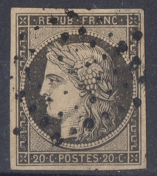 FRANCE! TIMBRE ANCIEN CERES de 1849 n°3i Gris Etoile Signé EUR 59,99 ...