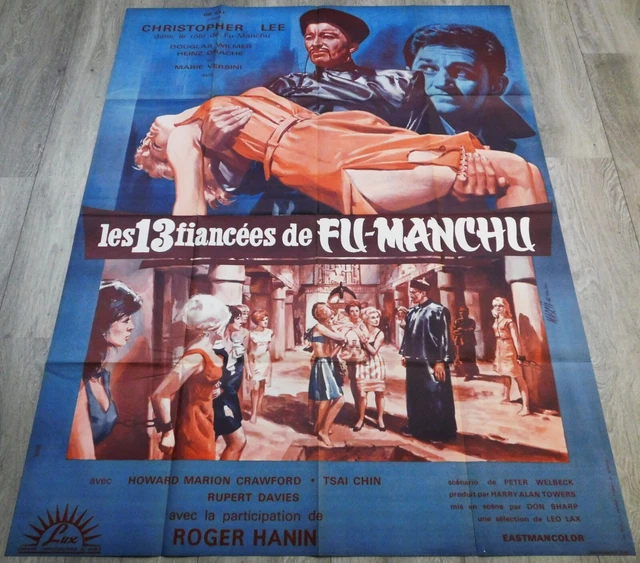 LES 13 FIANCEES de Fu-Manchu Affiche ORIGINALE Poster 120x160cm 47"63 1966 C Lee EUR 75,00 ...