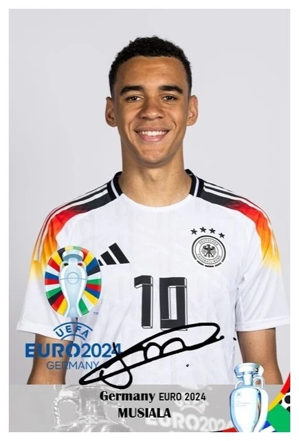 JAMAL MUSIALA - GERMANY EURO 2024 PORTRAIT - 6x4 Signed Autograph PHOTO ...