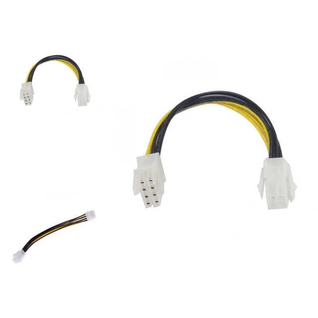 EPS 8-PIN MALE to ATX 4-Pin Female Motherboard CPU Power Supply Adapter ...