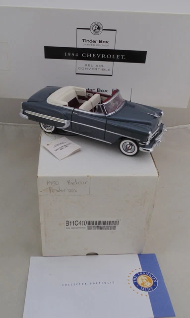 FRANKLIN MINT 1954 Chevrolet Bel Air Convertible Tinder Box Limited ...