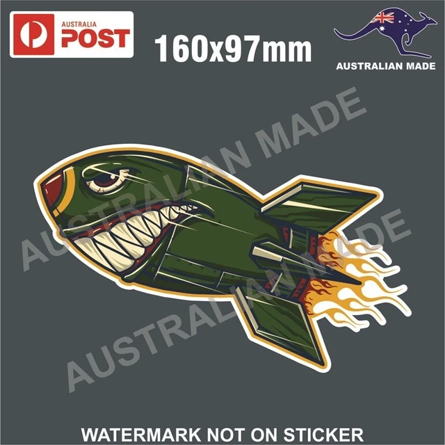 MISSILE BOMB STICKER Wwii Army Navy Raaf Hot Rod Drag Racing Street ...