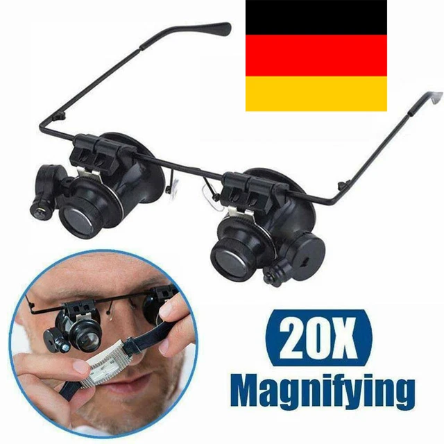 20 COMPARTMENT LED magnifying glass watchmaker precision mechanics ...