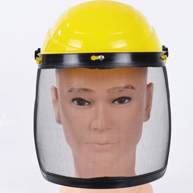 METAL MESH MESH Face Shield Splash Prevention Safety Helmet Outdoors ...