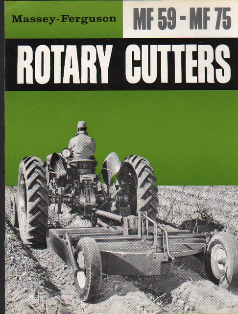 BROCHURE TRACTEUR MASSEY Ferguson MF 59 et MF 75 coupeurs rotatifs EUR 4,93 - PicClick FR