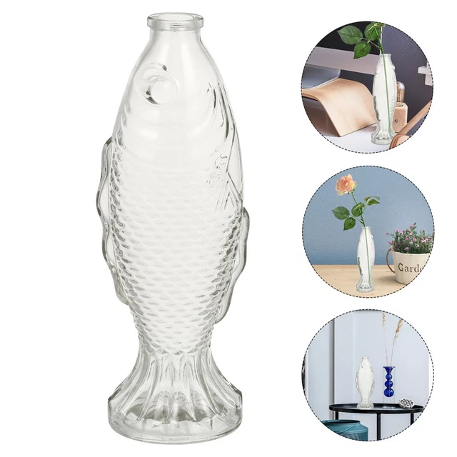 WATER CARAFE FOR Nightstand Fish Shot Glass Shaped Bottle Aquarium ...