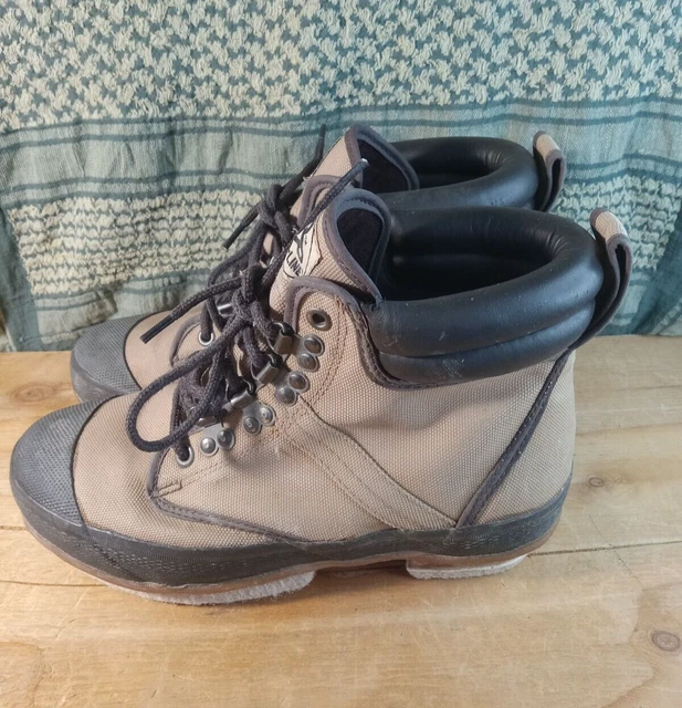 PRO-LINE MEN'S SIZE 8 Fishing Wading Boots Steel Shank Nylon Brown sb7 ...