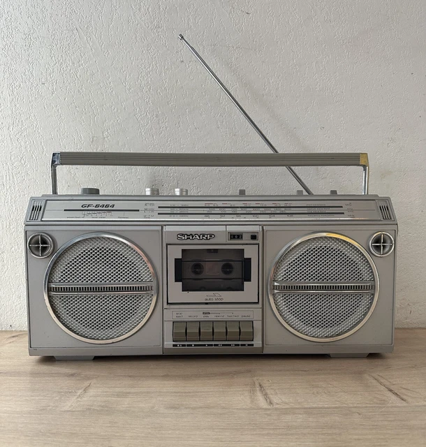 POSTE RADIO CASSETTE Boombox SHARP Model No. GF-6464H Ghettoblaster ...
