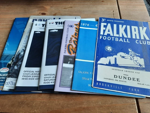 7 FALKIRK FOOTBALL Programmes From 1960s 70s 90s 00s 2010s £4.99 ...