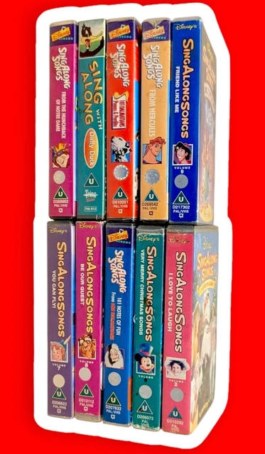 10 DISNEY SING along songs vhs bundle job lot £130.00 - PicClick UK
