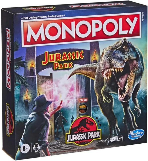 : JURASSIC PARK Edition Board Game for Kids Ages 8 and Up, Includes T ...