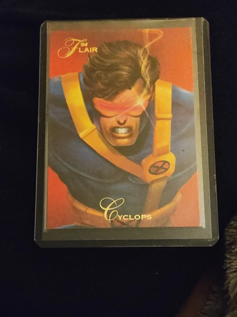 CARTE D'INSERTION CYCLOPS 1994 Flair Marvel Comics Fleer X-Men bleu ...