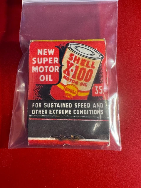 MATCHBOOK - SHELL X-100 New Super Motor Oil - Unstruck! $12.99 - PicClick