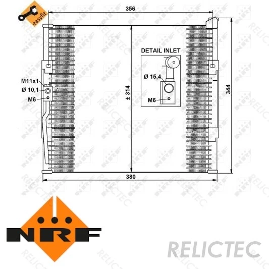 A/C AIR CONDENSER Radiator Honda:CIVIC VI 6,V 5,CRX III 3 80110SR1A23 £ ...