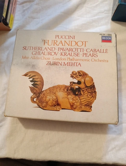 PUCCINI - TURANDOT. Sutherland Pavarotti Zubin Mehta. Box 2 Cd Decca ...
