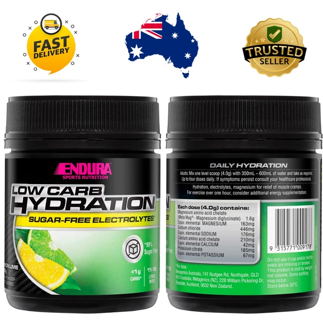 Endura Low Carb Hydration Lemon Lime 128g Au Free And Fast Shipping