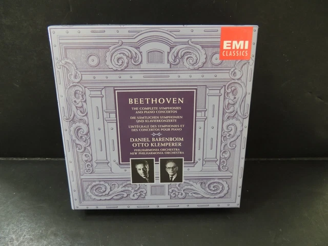 BEETHOVEN COMPLETE SYMPHONIES Piano Concertos 9 CD Box Set EMI Classics ...