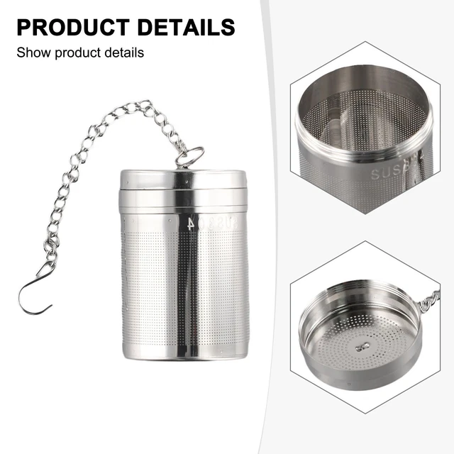 TEA INFUSER BALL Mesh Loose Leaf Herb Strainer Stainless Steel Secure ...