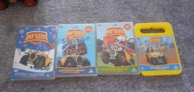 BRUM DVD BUNDLE X4 Runaway Statue, Stunt Bike Rescue, Stopwatch & Snow ...
