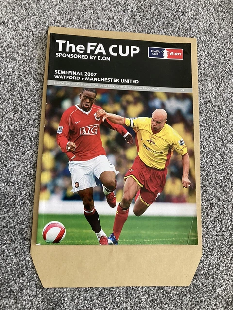 MAN UTD V Watford 2007 FA Cup Semi - Final Programme. £2.50 - PicClick UK