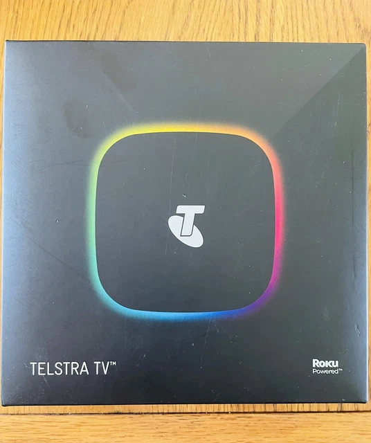 TELSTRA TV POWERED by Roku BlacK. NEW Still In Box. Complete. #4200TL ...