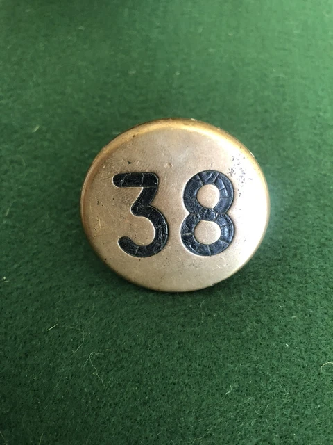 BRASS NO. 38 Signal Box Signalling Lever Plate Number £18.00 - PicClick UK