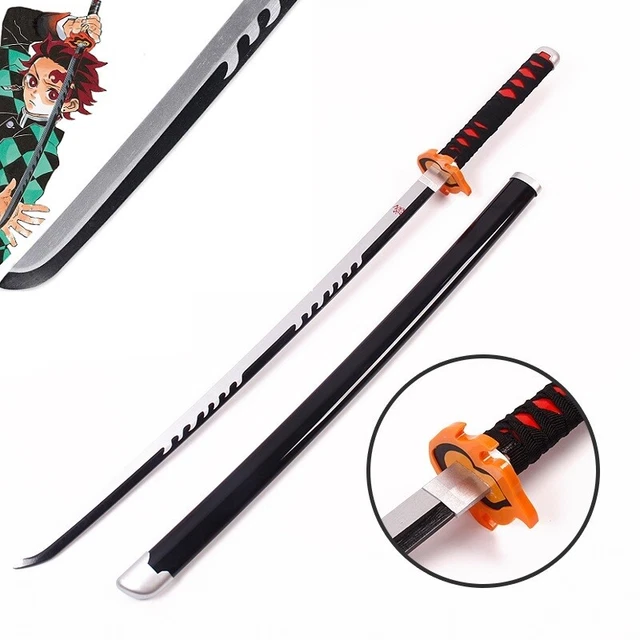 DEMON SLAYER TANJIRO Kamado Fire Nichirin Sword Kimetsu no Yaiba Cosplay 104cm $99.95 - PicClick AU