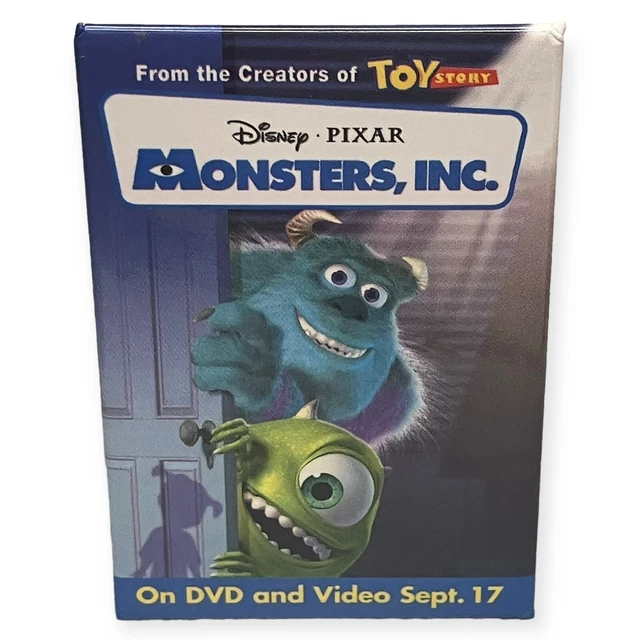 MONSTERS, INC. WALT Disney Pixar Movie DVD VHS Release Promo Pin Button ...
