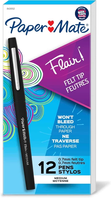 FLAIR FELT TIP Pens, Medium Point (0.7Mm), Black, 12 Count $48.11 ...