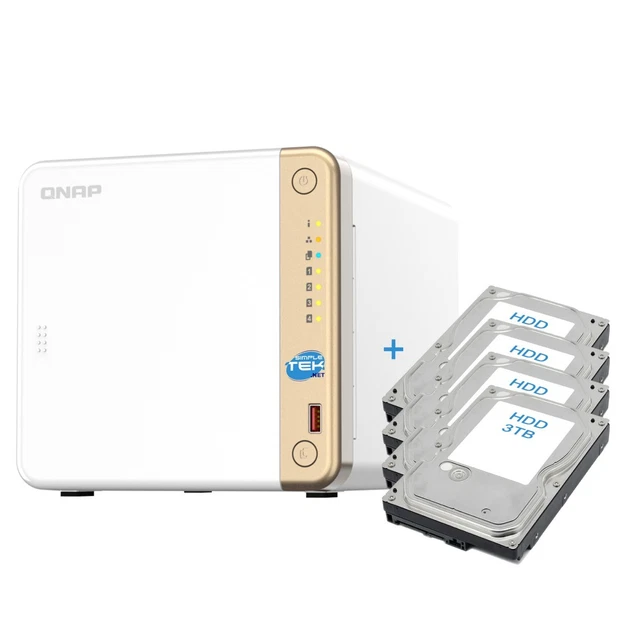 QNAP TS-462 4-BAY Nas HDD 12tb Preinstalled (4 X 3tb) + 2 X M.2 Refurbished $1,421.89 - PicClick CA
