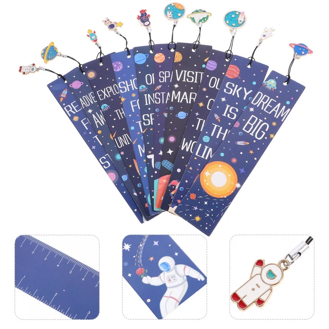 MARQUE-PAGES DE DESSIN animé avec breloques sur le thème de l'espace ...
