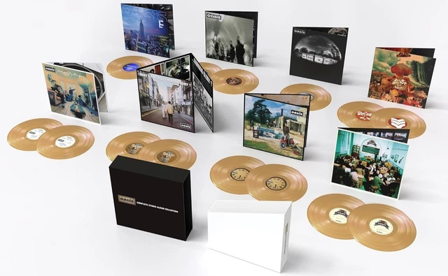 OASIS COMPLETE STUDIO Album Collection Limited Edition Box Set Gold ...