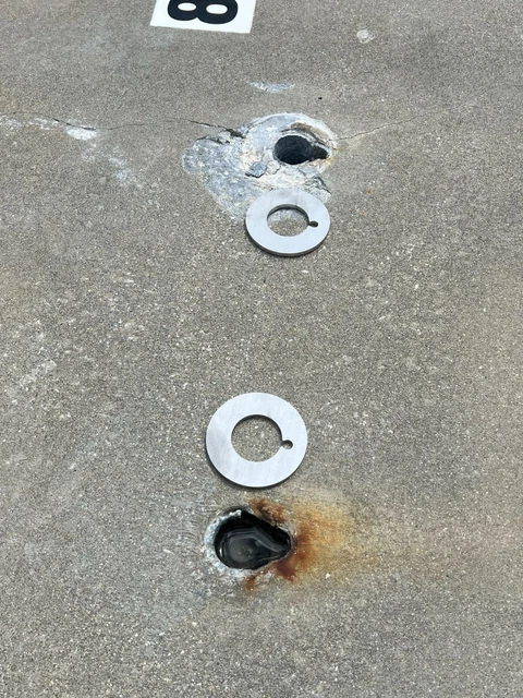 SWIMMING POOL LADDER anchor -- RUSTED OUT -- DIY FIX -- 316 SS brackets ...