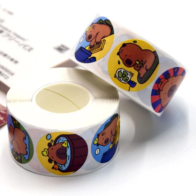 CAPYBARA CUTE CAPYBARA Stickers Paper Tape Cartoon Capibara Stickers ...