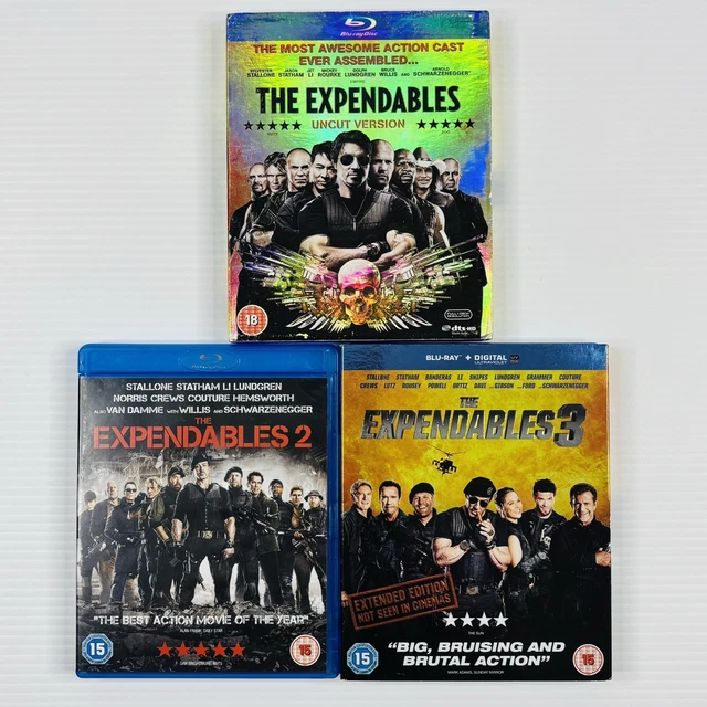 THE EXPENDABLES TRILOGY 1 2 3 Blu-Ray Region B Tracked Postage Slipcase ...