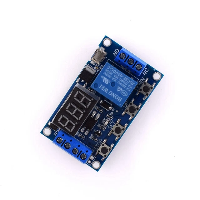 3X DC 6-30V Support Micro-USB 5V LED Display Automation Cycle Delay ...
