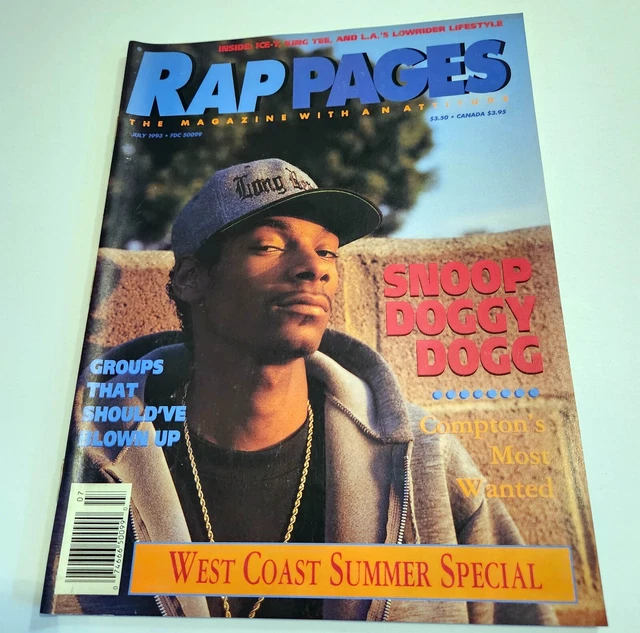VTG RAP PAGES Word Up Magazine Snoop Dogg Cover July 1993 hip hop 90s ...
